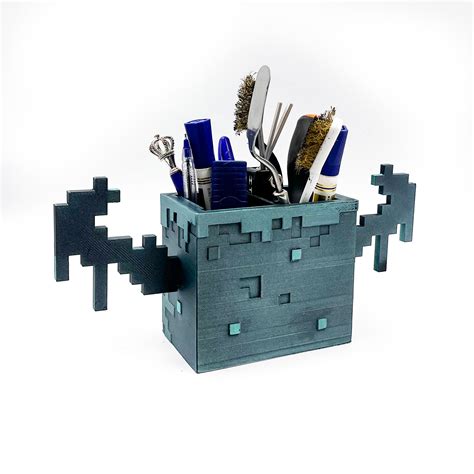 Stl File Minecraft Warden Pen Holder Desk Organizer Tool Holder 🖊️ ・3d
