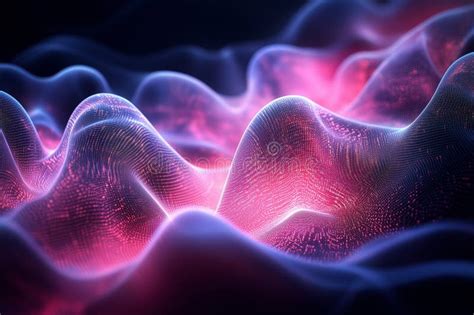 Magnetic Soundwave Particles Forming Symmetrical Digital Patterns Stock Illustration