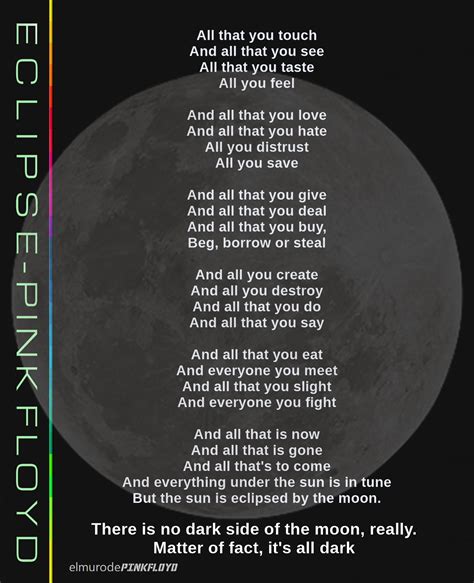 Eclipse Pink Floyd Pink Floyd Lyrics Pink Floyd Art Pink Floyd Quotes