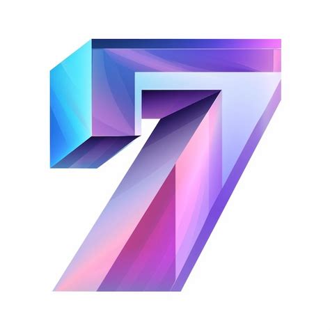 Premium Photo A Colorful Abstract Picture Of A Number 7