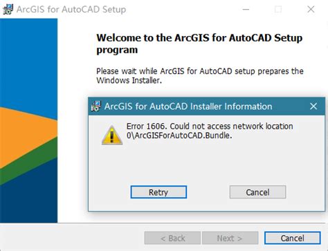 error 1606 arcgis for autocad 400 esri community