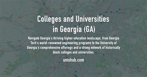 Colleges And Universities In Georgia Full List And Interactive Map