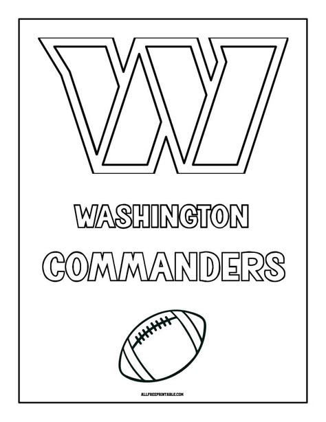 Washington Commanders Logo Coloring Page Free Printable