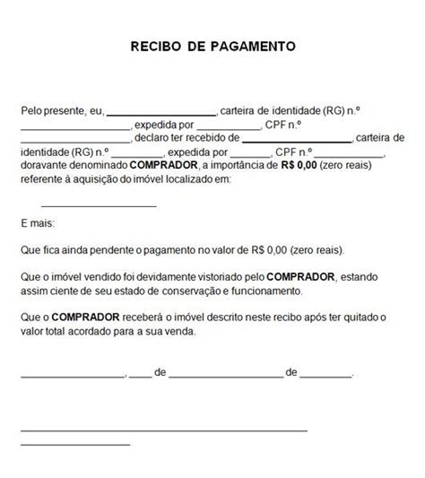 Modelo De Recibo De Compra E Venda Artofit
