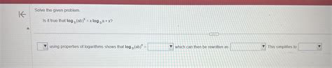 Solved Solve The Given Problem Is It True That Chegg