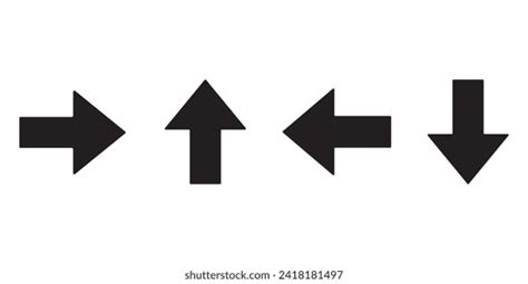 Collection Arrows Direction Indicators Movement Web Stock Vector Royalty Free 2418181497