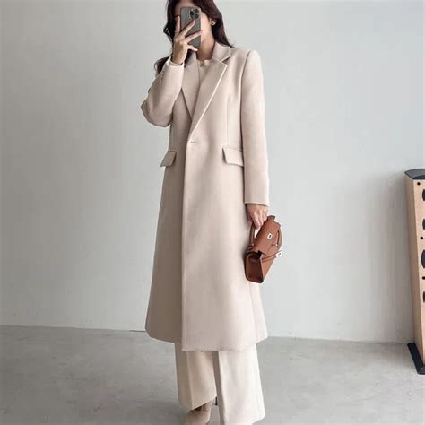 콤마울 겨울롱코트 울코트 롱코트 더블롱자켓 겨울아우터 패딩안감