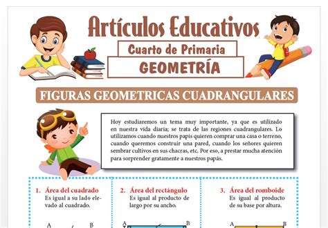 Figuras Geométricas Cuadrangulares Para Cuarto De Primaria