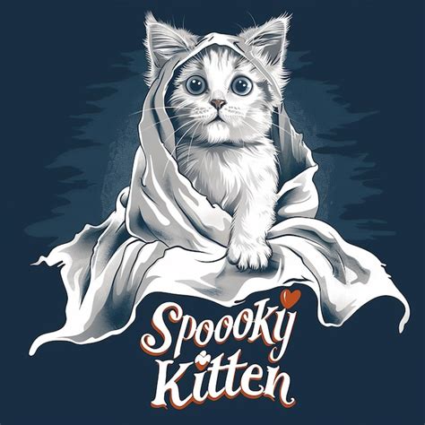 Spooky Kitten Premium Ai Generated Vector