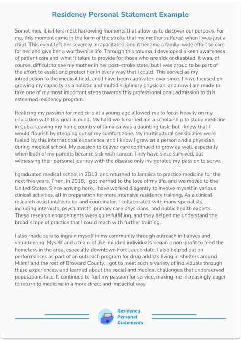 Personal Statement Format Example