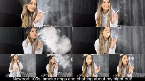 Smoking Newport 100s After Dinner Out Snap Inhales Smoke Rings And