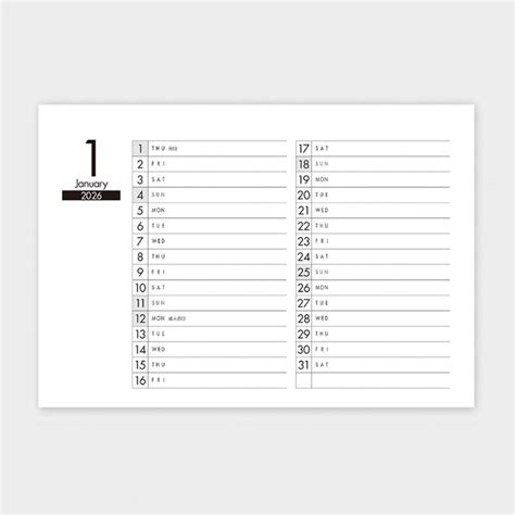 Jt 8 パステルカラーシックスウィークス│2026年 名入れカレンダーストア