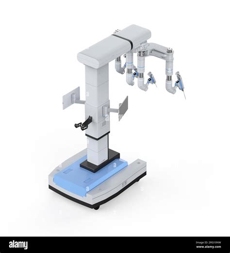 3d Rendering Robotic Assisted Surgery Machine Isolated On White Stock