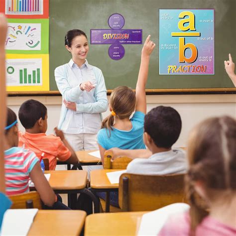 12 Pieces Math Posters For Classroom Laminated Math Keywords Math Vocabulary Symbol Posters For