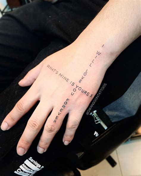 Script Tattoo Wrist