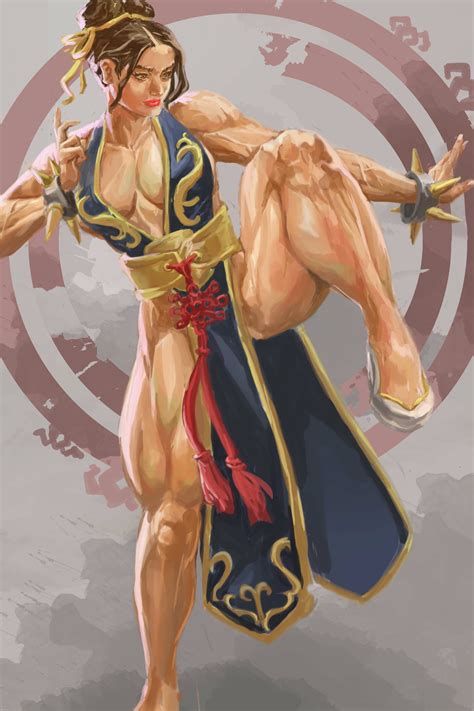Artstation Chun Li Muscular Fanart