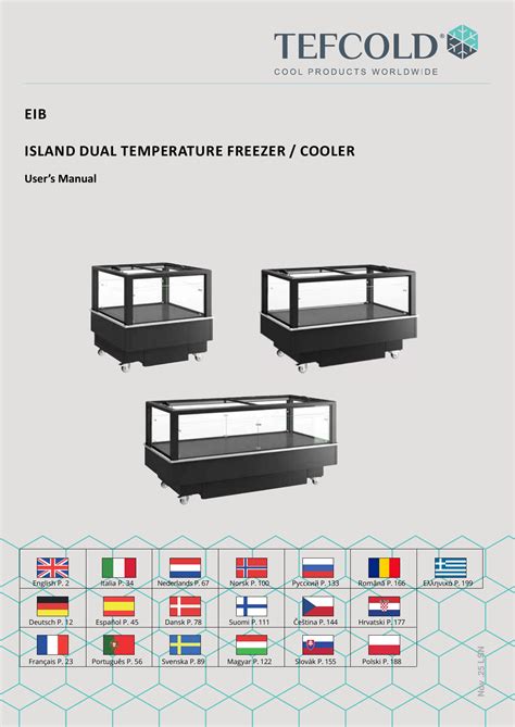 Tefcold Eib Island Dual Temperature Freezer Cooler Users Manual