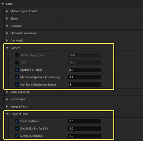 Depth Of Field In Unreal Engine Unreal Engine Documentation Epic Developer Community