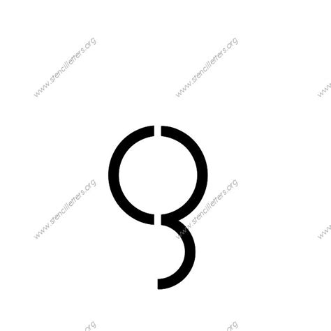 Avant Garde Circle Uppercase And Lowercase Letter Stencils A Z 1 4 Inch Up To 36 Inch Printable