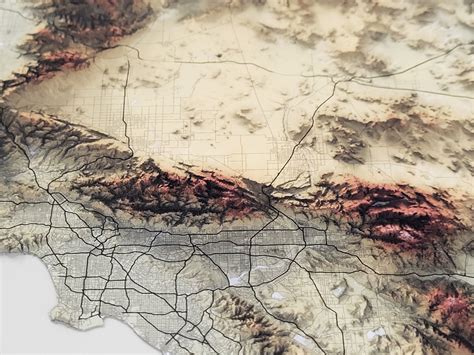 California Topographical Map With Elevations