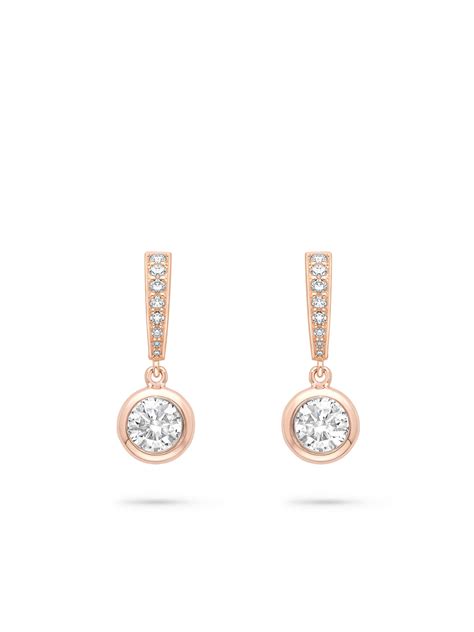 Classic Rose Gold Diamond Drop Earrings Boodles