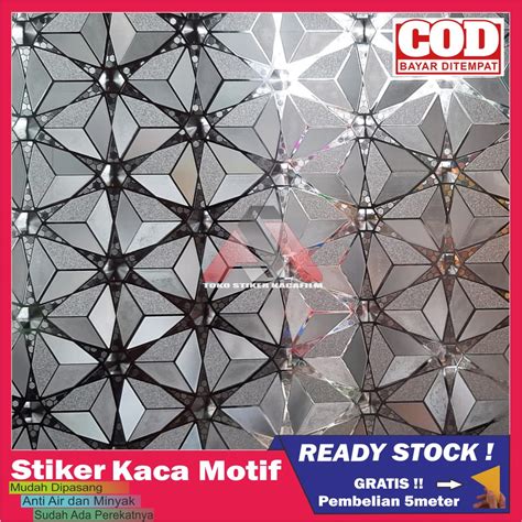 Jual Stiker Kaca Sandblast Motif Gliter Sticker Kaca Es Buram Wallpaper Kaca Jendela Rumah