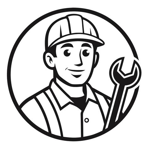 Tradesman Mascot Holding Tool Logo For Builders 58101048 Vector Art At