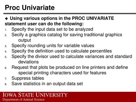 Ppt Using Basic Graphical And Statistical Procedures Chapter In The