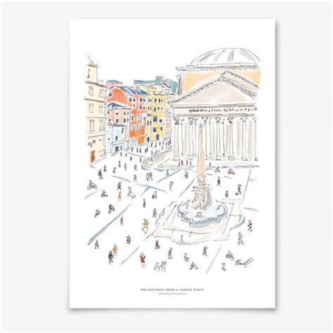 Pantheon Rome Print Gicle Fine Art Paper Harold Pincay By Etsy