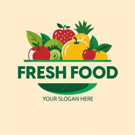 Premium Vector Fruits Market Logo Fresh Foods Logo Fruits