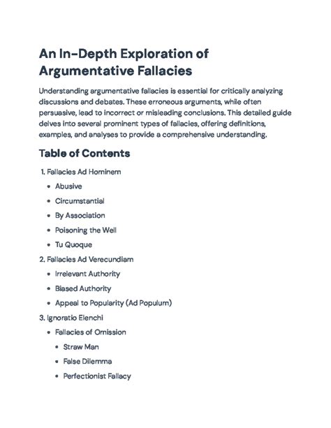 Understanding Argumentative Fallacies A Comprehensive Guide Cs101