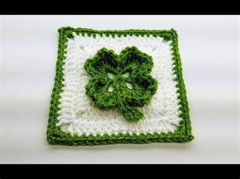 Crochet Four Leaf Clover Granny Square Tutorial