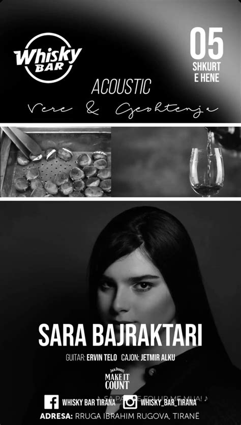 Muzikë Live Nga Sara Bajraktari Te Whisky Bar” Tiranë Almanart