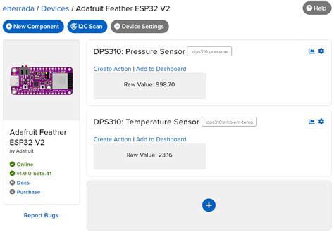 UPDATED GUIDE Adafruit DPS310 Precision Barometric Pressure And Altitude Sensor Wippersnapper