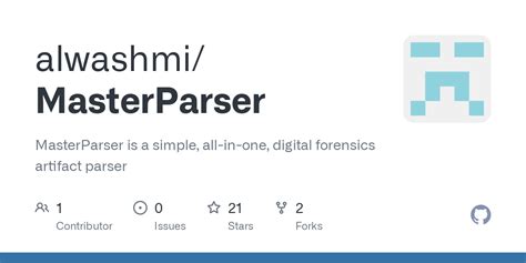 Github Alwashmimasterparser Masterparser Is A Simple All In One Digital Forensics Artifact