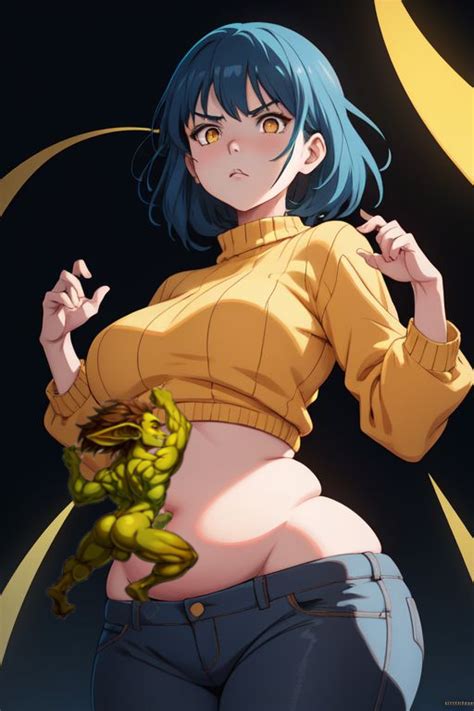 Rule 34 Ai Generated Angry Face Belly Button Chubby Female Female