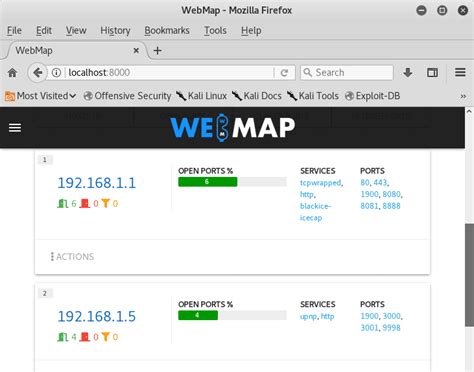 Webmap Un Panel De Control Y Reporte De Nmap Seguridad Informática