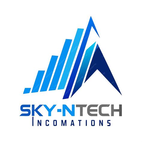Skytech Innovations Logo Futuristic Design With Upward Blue Lines