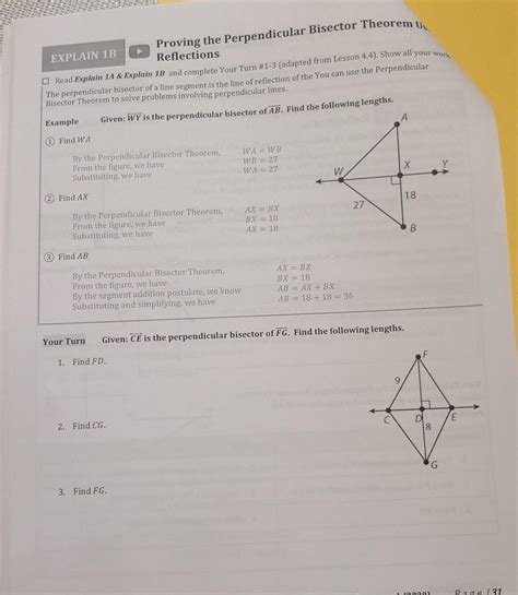 Solved Proving The Perpendicular Bisector Theorem Us Explain