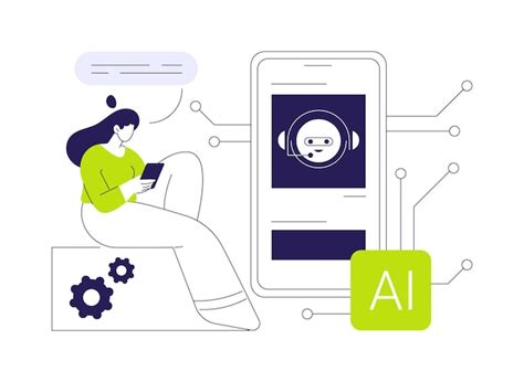 Premium Vector Aienhanced Chatbots For Customer Support Abstract
