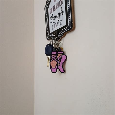 Pointes Ballet Shoes Mini Pixel Art Keychain Etsy