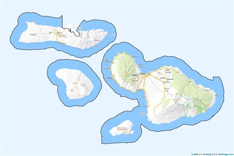 Sample Maps Of Maui Generated With Map Cropping Masking Tool