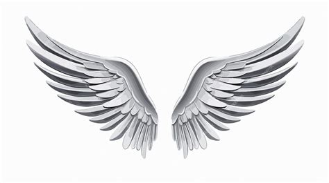 Pair Of Shiny Metal Wings Premium Ai Generated Vector