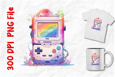 Rainbow Retro Vintage Gaming Console Graphic By Unlimab · Creative Fabrica