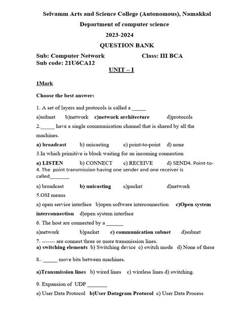 computer network qb pdf