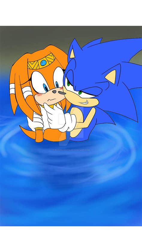Sonic And Tikal Love By Blacklightw On Deviantart