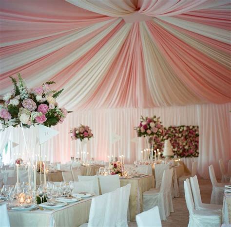 Lovely Pink Tent Pink And White Weddings Wedding Tent Decorations