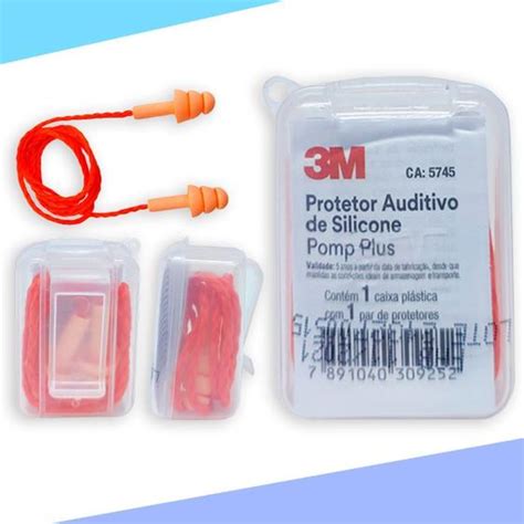 Protetor Auricular Tiro Esportivo Plug Silicone Pomp Plus 3m Protetor