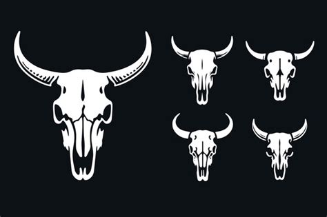 Bull Skull Silhouette Vector Image Of Silhouettes