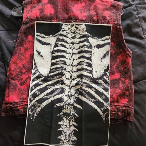 Ribcage Back Patch Ribcage Skeleton Patch Bones Patch Cloth Patch